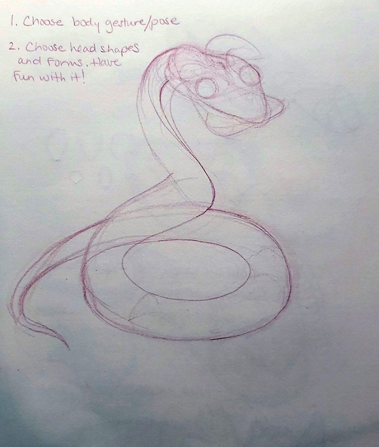 How to draw a snake - Drawing dynamic snakes easy 2025