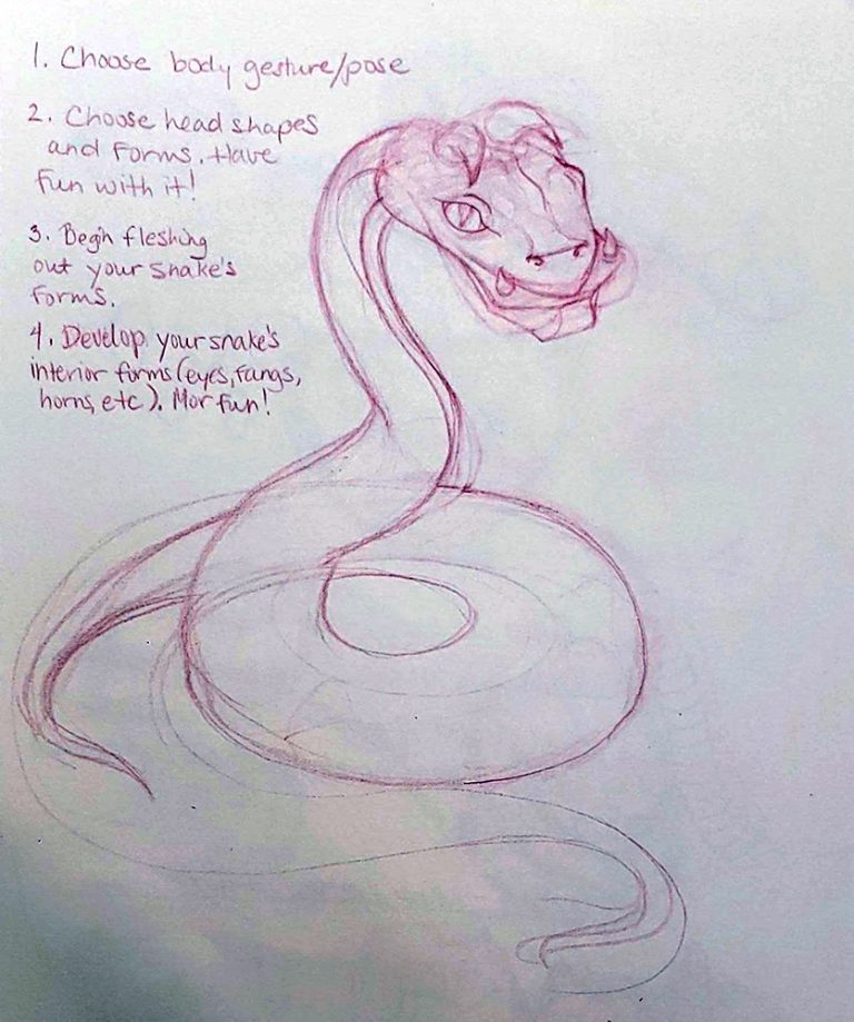 How to draw a snake - Drawing dynamic snakes easy 2025