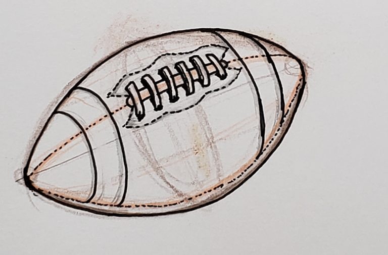 How to draw a football - A Fun & painless football drawing tutorial for ...